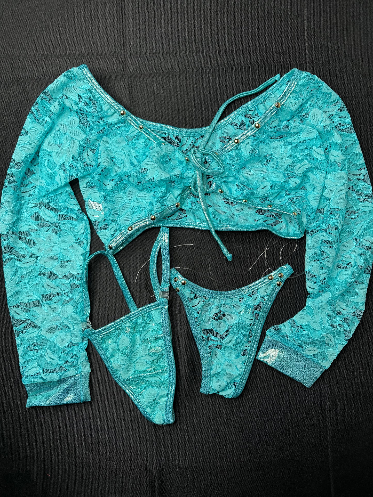 Mint Lace Two Piece Stripper Outfit Lingeriebydylan